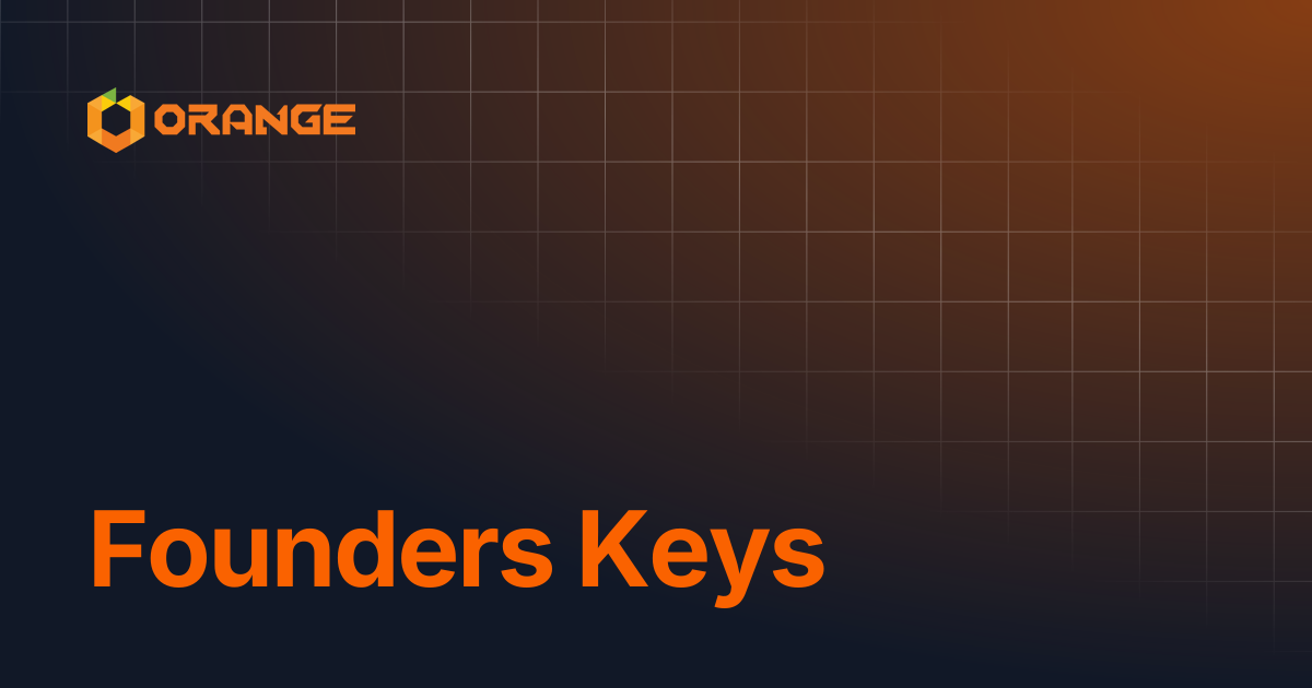 Founders Keys | Orange